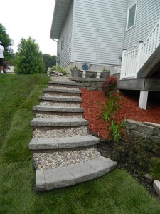Brick and Block stairs | Devine Design Hardscapes