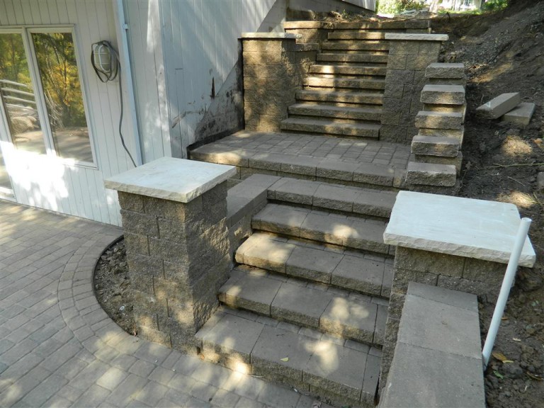 Brick and Block stairs | Devine Design Hardscapes