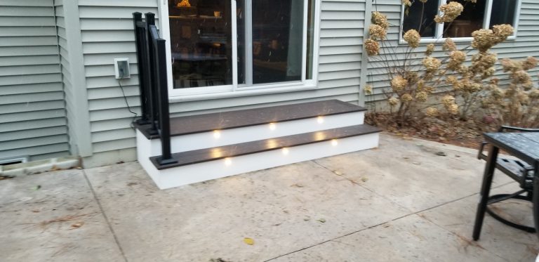 Back Stairs for slider doors | Devine Design Hardscapes